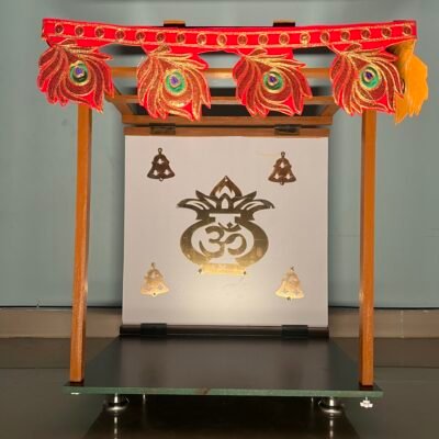 Foldable Background LED Model Puja Stand – Anagha Craft